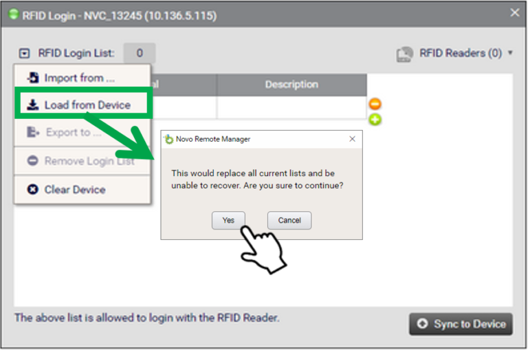 How to use RFID tag Login – Novo Support