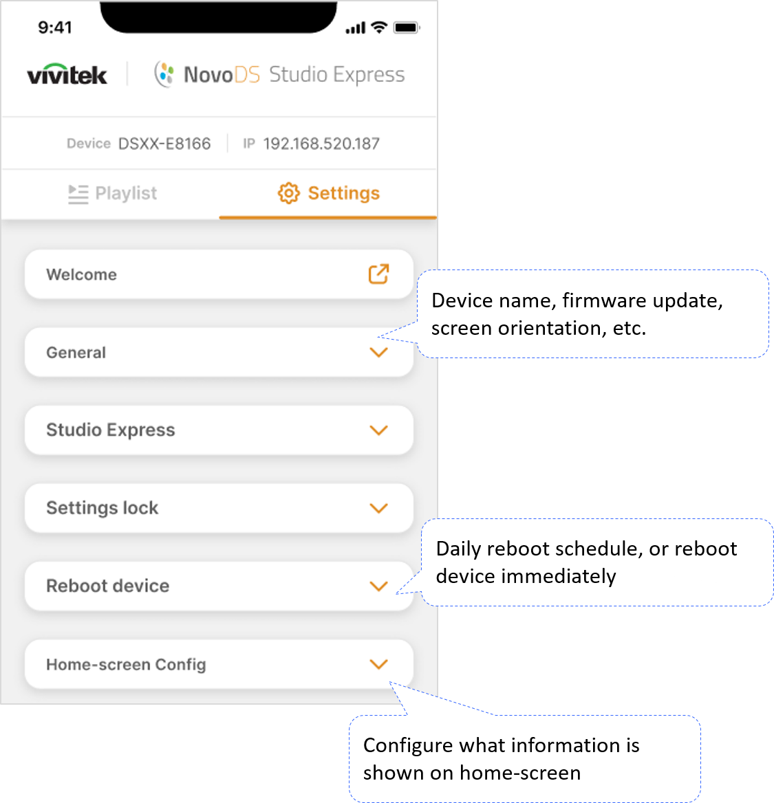 3.4 Configure Device Settings – Novo Support